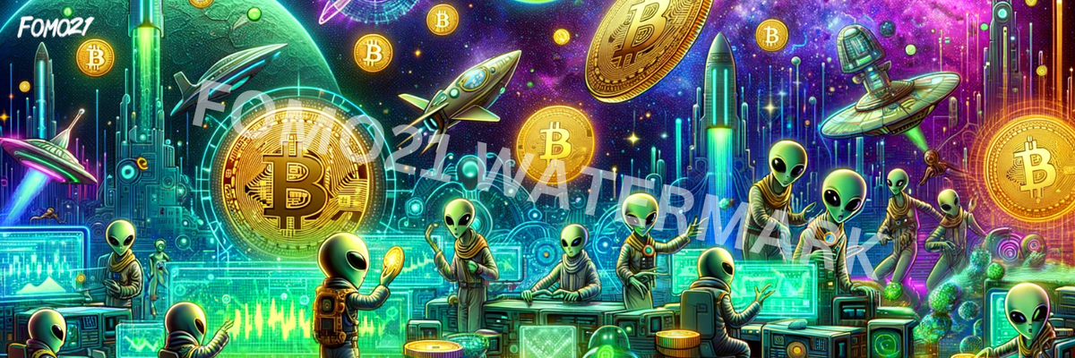 Alien Takeover Bitcoin X (Twitter) Banner | fomo21