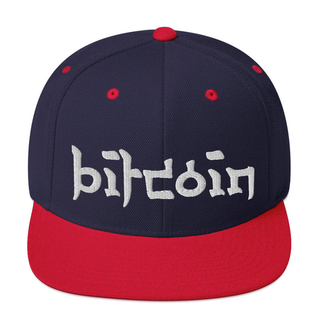 Bitcoin East (White Embroidery) Snapback Hat | fomo21